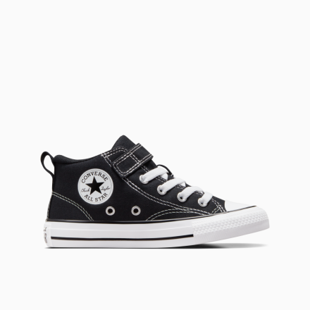 Toddler black leather converse store